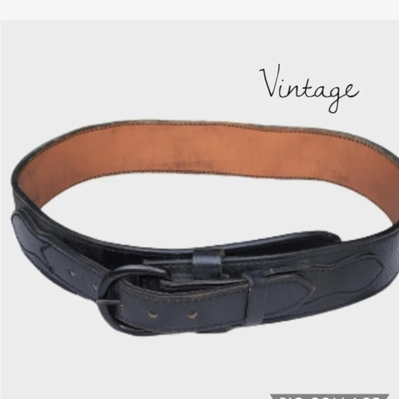 Vintage | Accessories | Vintage Mega Thick Leather Belt Xl | Poshmark